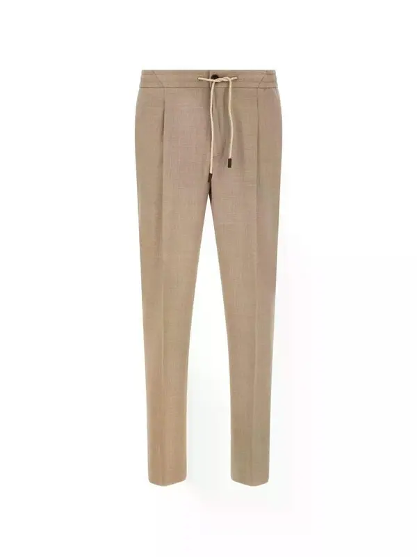 Incotex Modello Pleat Drawstring Tailored Trousers - Neutrals