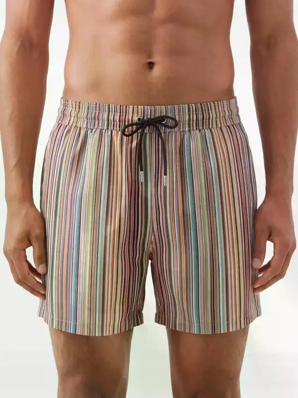 Paul Smith Striped Swim Shorts - Red