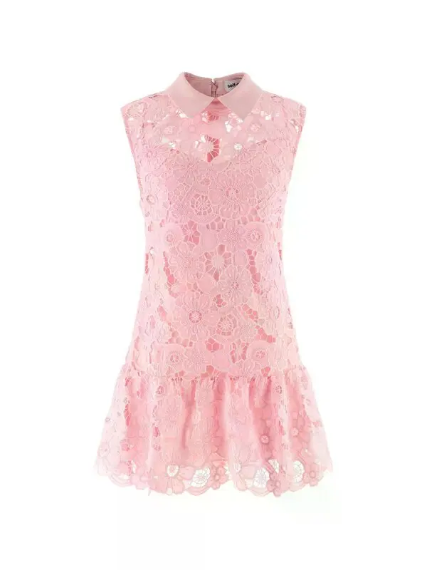 SELF-PORTRAIT Lace Collared Dress