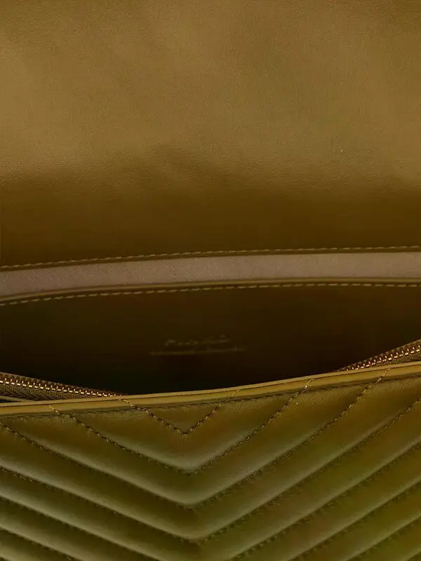 Pinko Love One Classic Sheepskin Crossbody Bag - Green