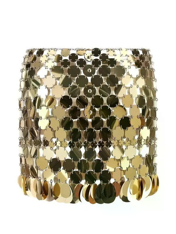 Rabanne Disc-embellished Skirt - Gold