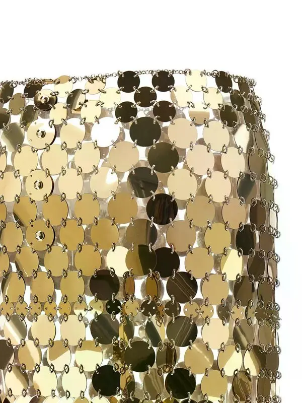 Rabanne Disc-embellished Skirt - Gold