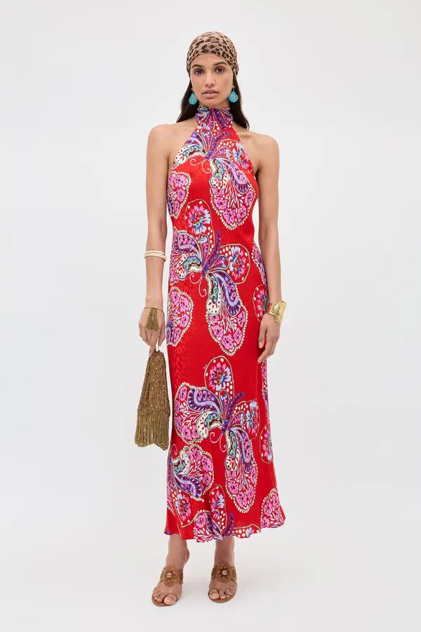 Rixo Maura Butterfly Bloom Jacquard Top