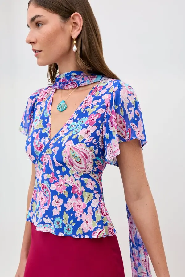 Rixo Lania Cara Floral Top