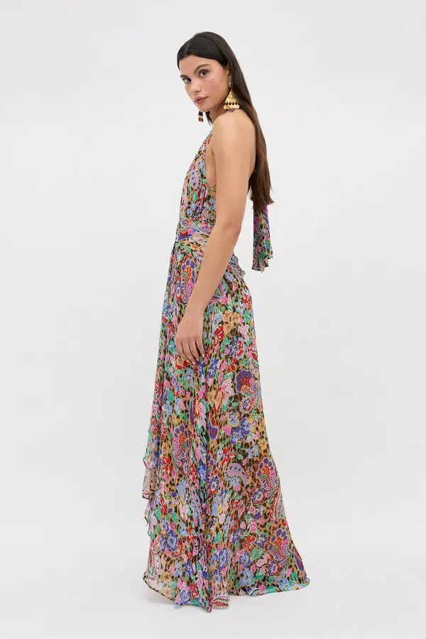 Rixo Alaina Cara Floral Leopard Dress - Multi