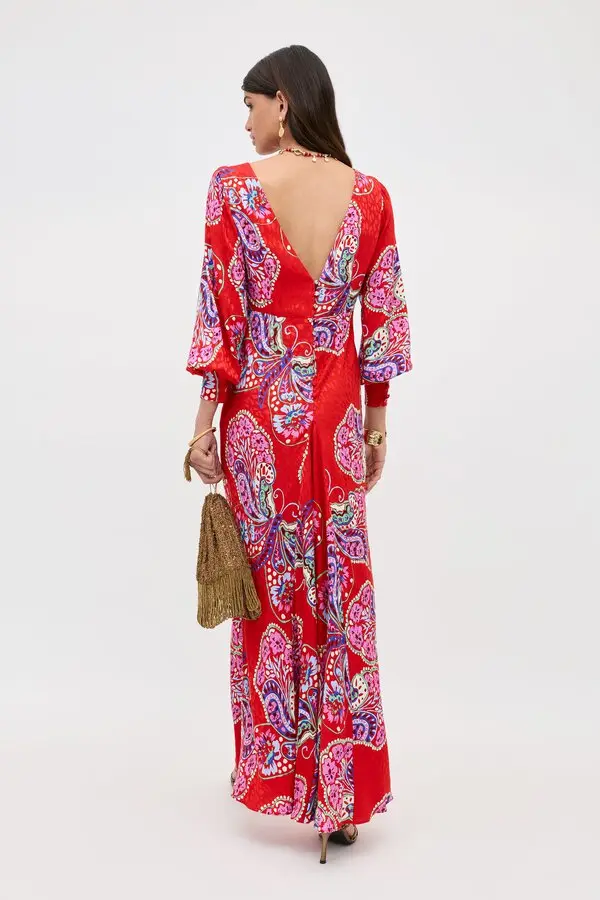 Rixo Marni Butterfly Bloom Jacquard Regular