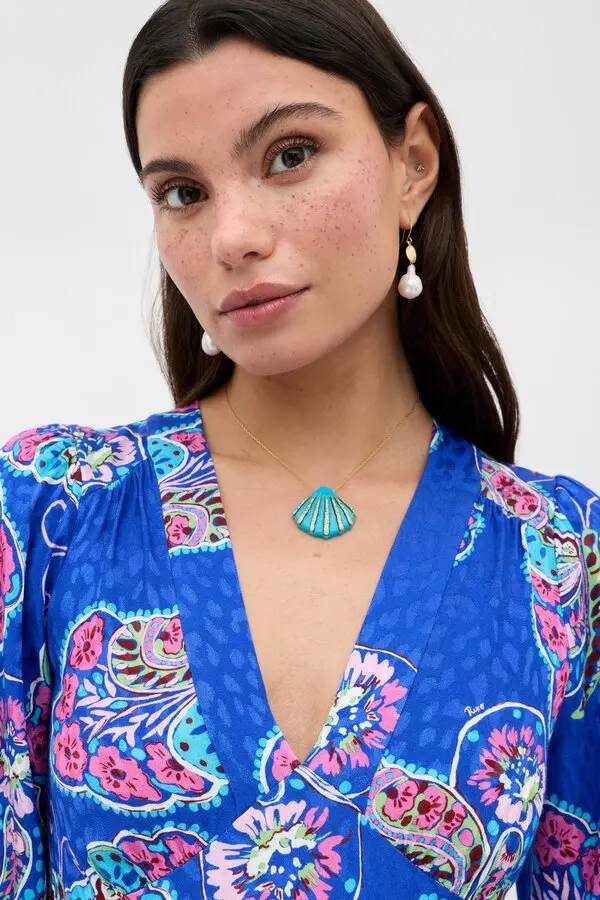 Rixo Margaux Butterfly Bloom Jacquard Top
