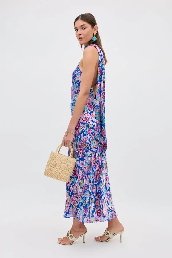Rixo Cara Floral Devore Top - Blue