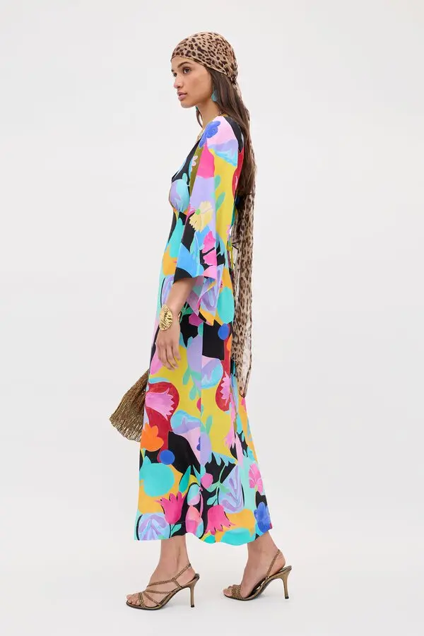Rixo Dahlia Abstract Tulip Dress