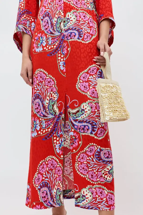 Rixo Dahlia Butterfly Bloom Jacquard Top