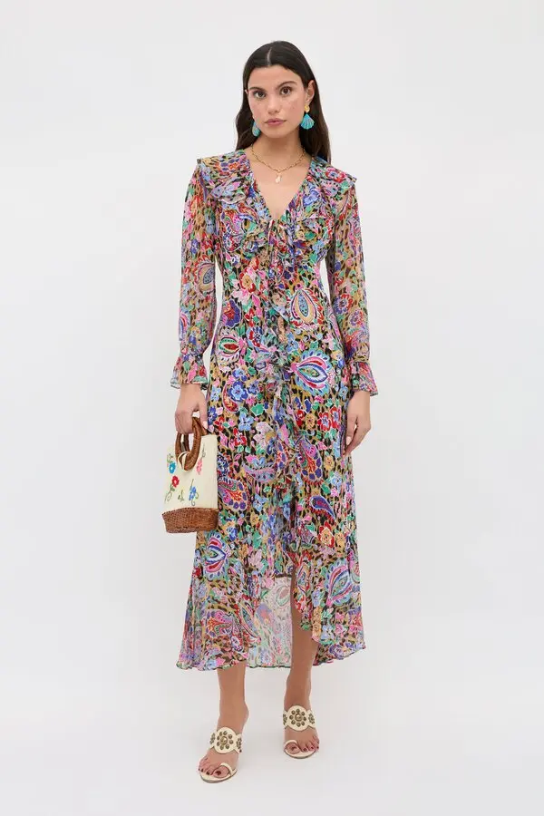 Rixo Floral Leopard Print Blouse - Multi
