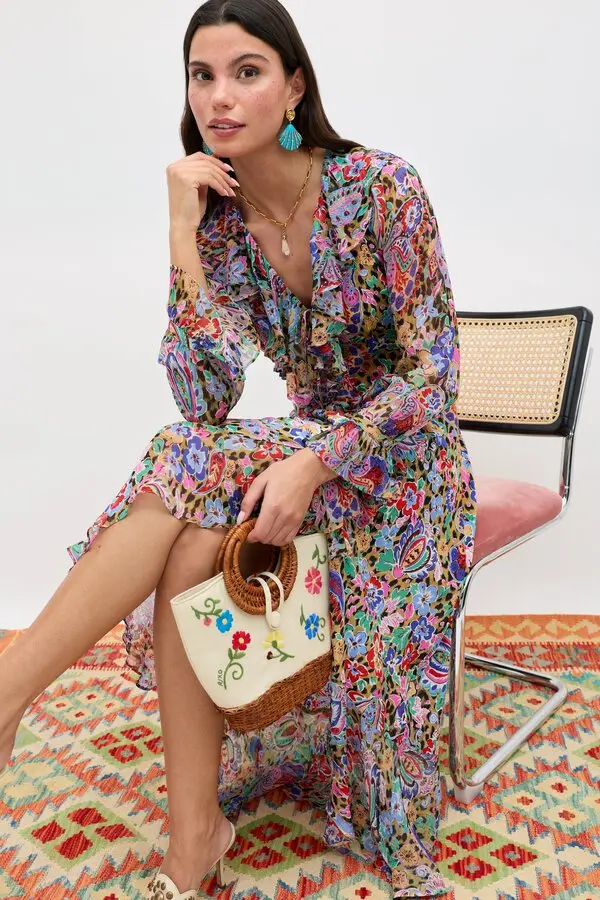 Rixo Floral Leopard Print Blouse - Multi
