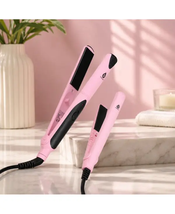 PURSONIC Complete Set: Usb Rechargeable & Flat Iron Duo - Pink