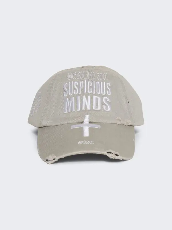 032C Suspicious Minds Embroidered Cap - Grey