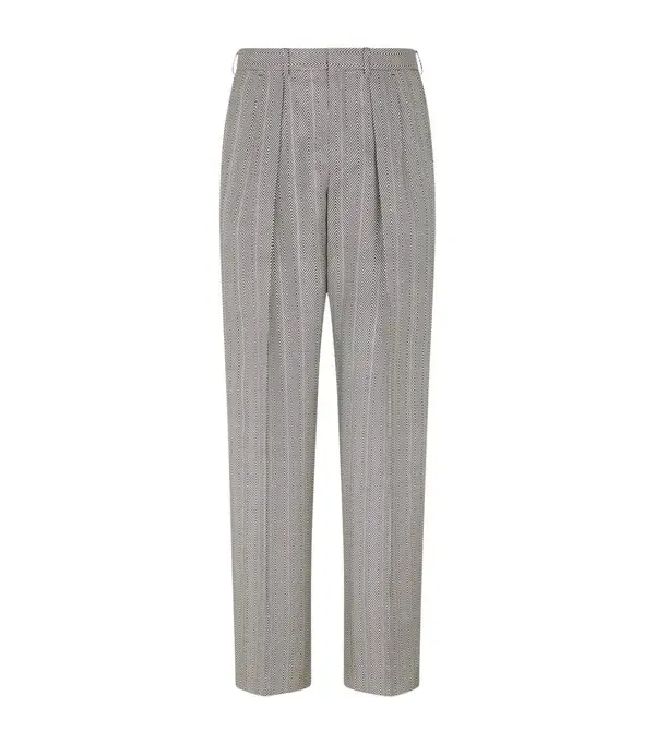 TOM FORD Silk Tailored Trousers - Black