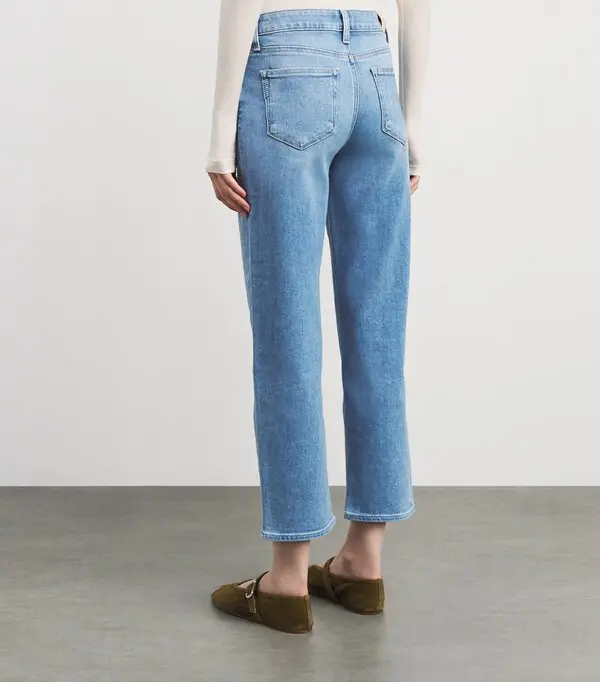 Paige Mason Ankle Straight Jeans - Blue