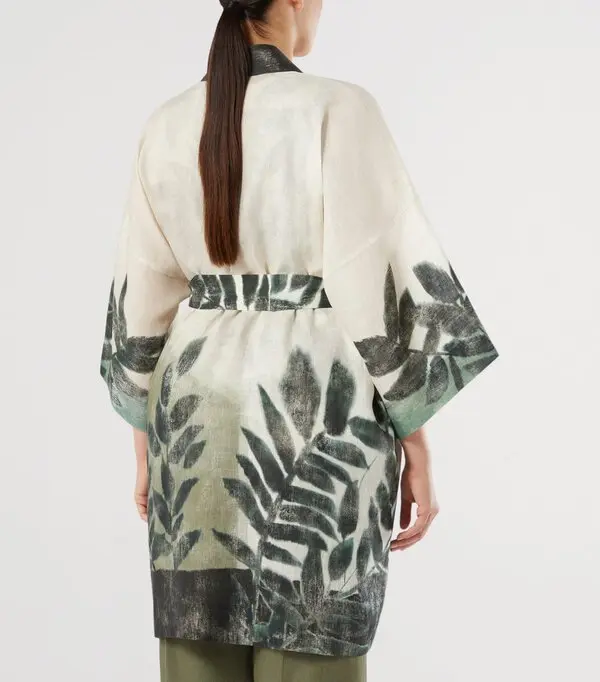 Marina Rinaldi Linen Canvas Kimono Top