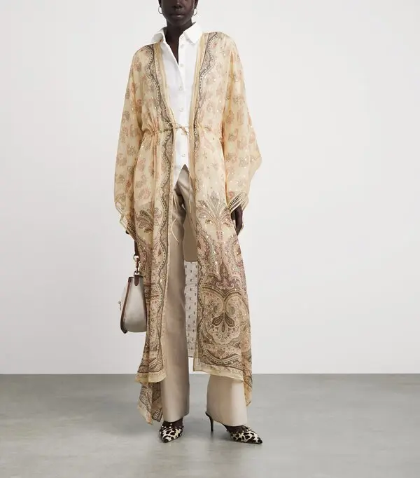 Etro Silk-lurex Paisley Robe