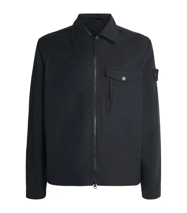 Stone Island Canvas Ghost Overshirt - Black