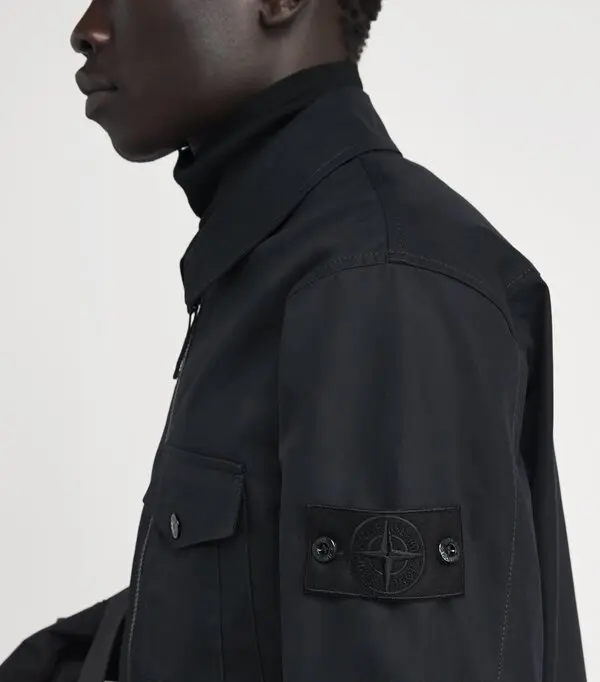 Stone Island Canvas Ghost Overshirt - Black