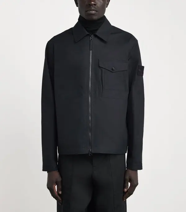 Stone Island Canvas Ghost Overshirt - Black
