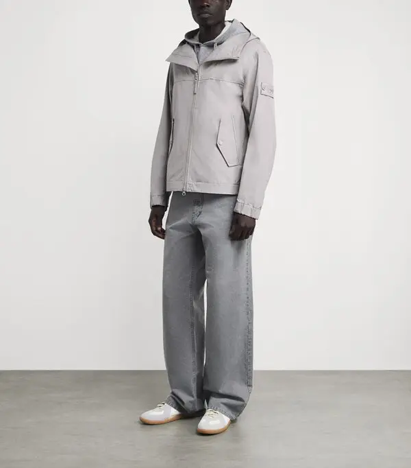 Stone Island Cotton Ghost Hooded Jacket - Grey