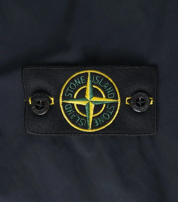 Stone Island Canvas Garment-dyed Hooded Jacket - Navy