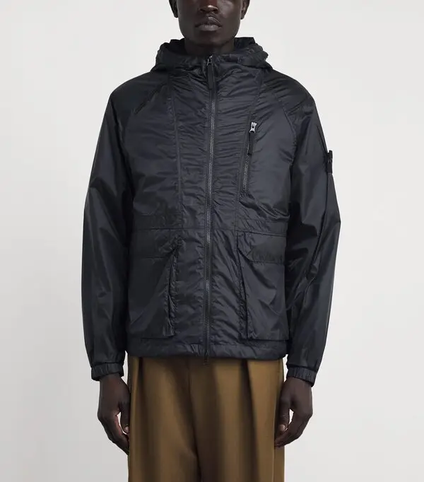 Stone Island Ripstop Hooded Jacket - Navy