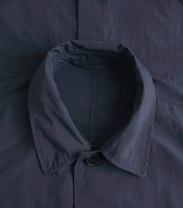 Dries Van Noten Water-repellent Crinkled Nylon Car Coat - Navy