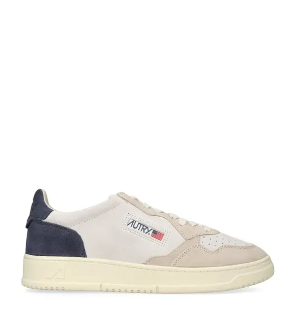 AUTRY Suede Medalist Sneakers - Beige