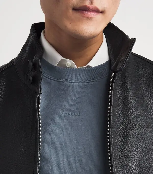 Sandro Cotton Logo Sweatshirt - Black