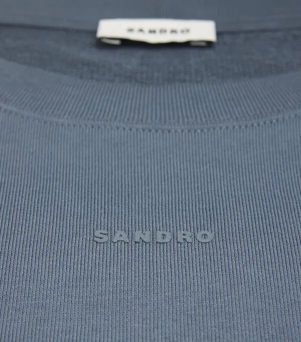 Sandro Cotton Logo Sweatshirt - Black