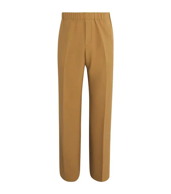 Sandro Jersey Wide-leg Trousers - Beige