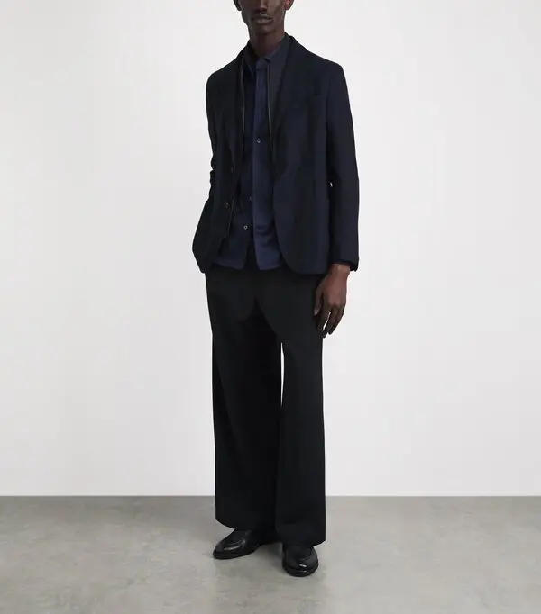 Corneliani Cotton Jersey Shirt - Navy