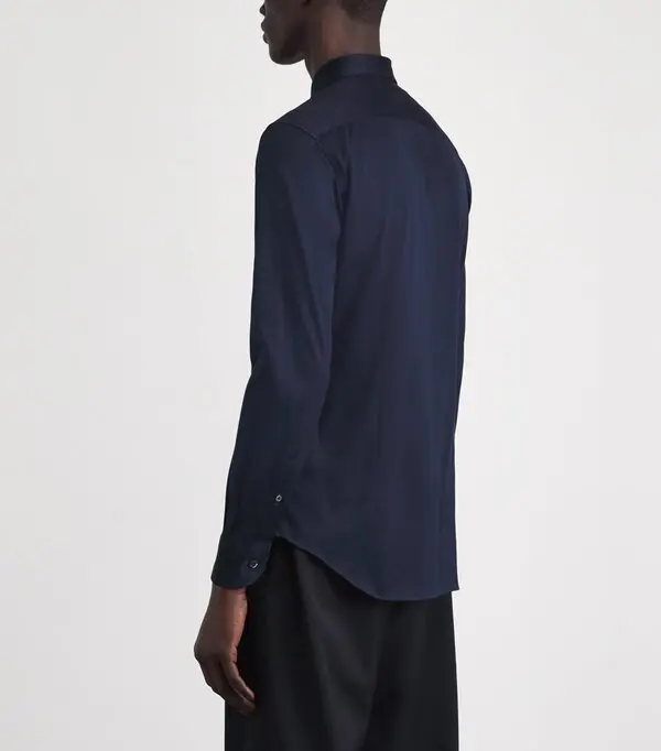 Corneliani Cotton Jersey Shirt - Navy
