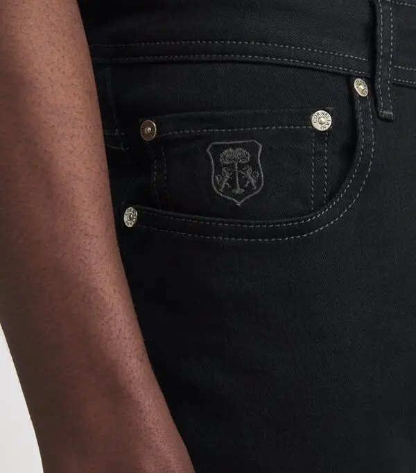 Corneliani Stretch-blend Straight Jeans - Black