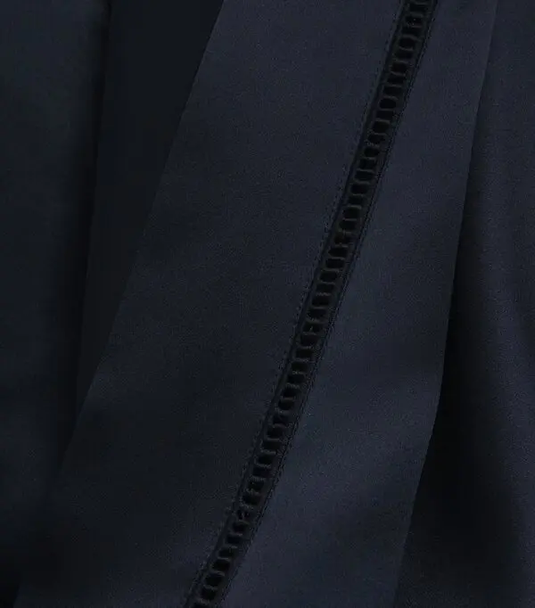 Olivia Von Halle Silk Gloria Robe - Navy