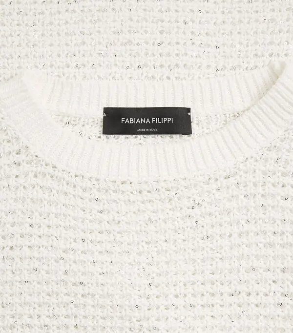 Fabiana Filippi Crochet Sequin Sweater
