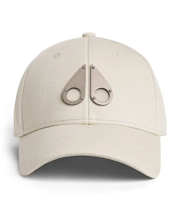 Moose Knuckles Cotton Baseball Cap - White
