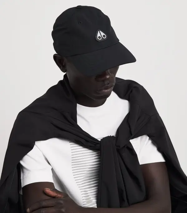 Moose Knuckles Crescent Logo Baseball Cap - Black