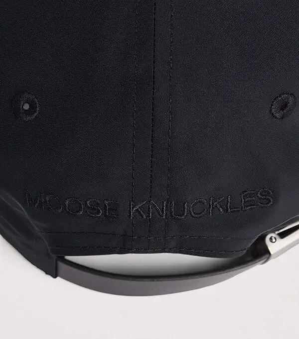 Moose Knuckles Crescent Logo Baseball Cap - Black