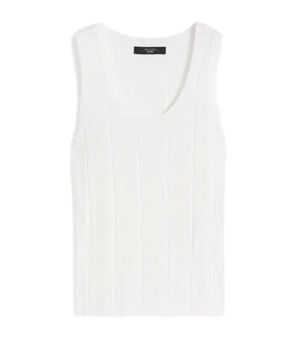 Max Mara Rib-knit Tank Top - White