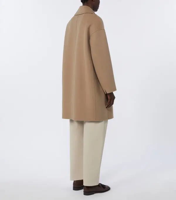 Max Mara Virgin Wool Midi-length Coat - Beige