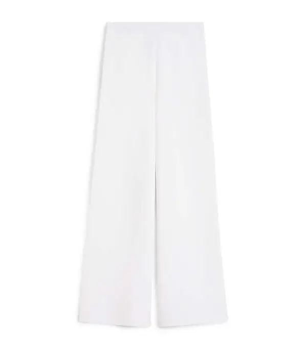 Max Mara Knitted Wide-leg Trousers - White