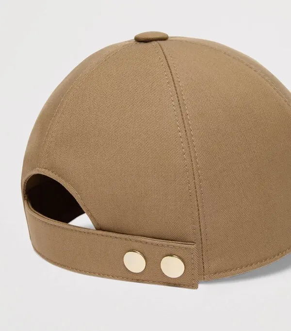Max Mara Cotton Monogram Cap - Green