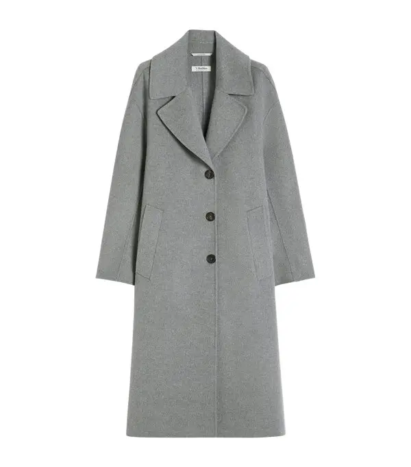 Max Mara Virgin Wool Single-breasted Coat - Grey