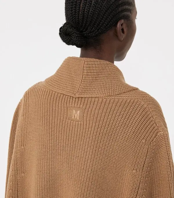 Max Mara Virgin Wool Double-breasted Cape - Beige
