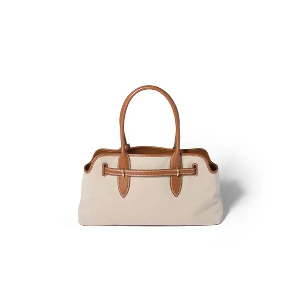 Miu Miu Aventure Canvas And Leather Bag