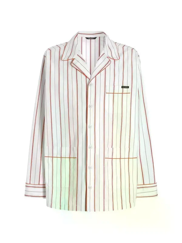 Dolce & Gabbana Striped Pocket Shirt - White