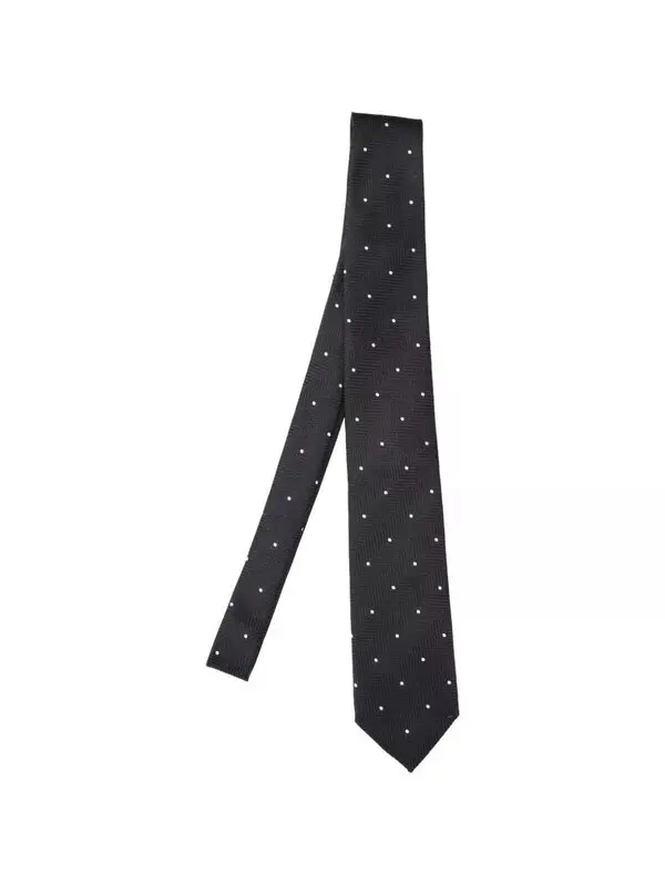 TOM FORD Polka-dot Tie - Black
